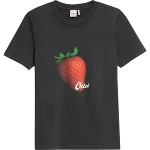 Chloé Strawberry Graphic T-shirt