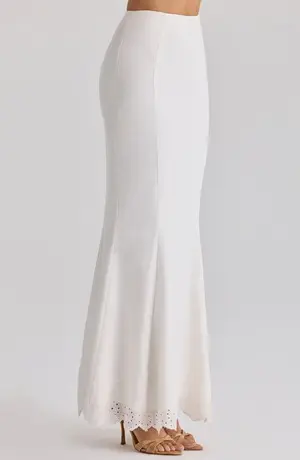 House Of Cb Isorella Eyelet Maxi Skirt