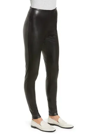Halogen Faux Leather Leggings