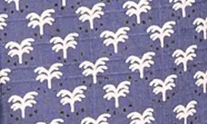 Lucky Brand San Gabriel Short Sleeve Cotton Button-up Shirt - Blue Print