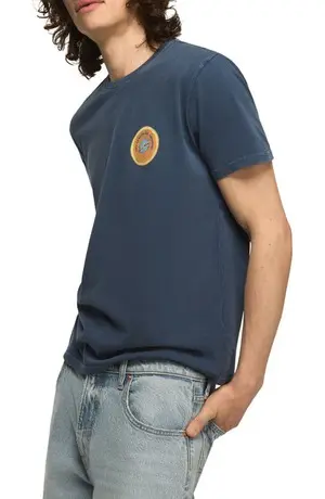 Lucky Brand Blue Moon Orange Cotton Graphic T-shirt
