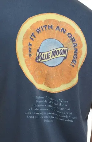 Lucky Brand Blue Moon Orange Cotton Graphic T-shirt