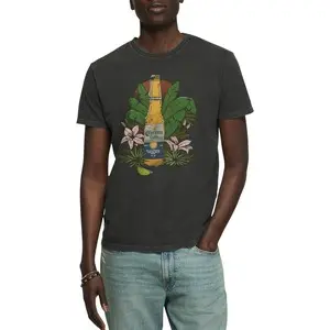 Lucky Brand Corona Tropical Cotton Graphic T-shirt - Jet Black