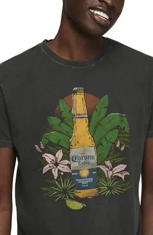 Lucky Brand Corona Tropical Cotton Graphic T-shirt