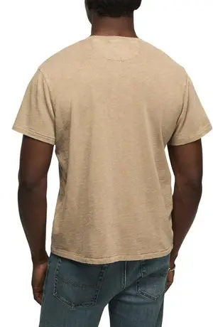 Lucky Brand Weekend Slub Cotton Henley - Timber Wolf