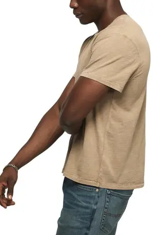 Lucky Brand Weekend Slub Cotton Henley - Timber Wolf