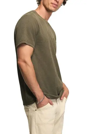 Lucky Brand Textured Pocket T-shirt - Toadstool