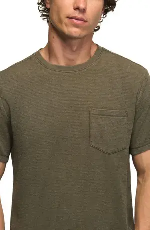 Lucky Brand Textured Pocket T-shirt - Toadstool