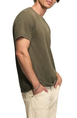Lucky Brand Textured Pocket T-shirt - Toadstool