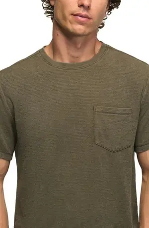 Lucky Brand Textured Pocket T-shirt - Toadstool