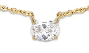 D.LOUISE D. Louise Oval Solitaire Necklace