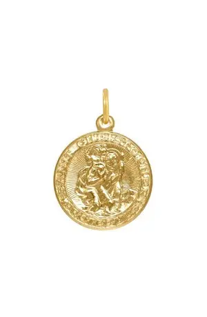 KOZAKH Saint Christopher Charm Pendant In 14k Plate - Gold