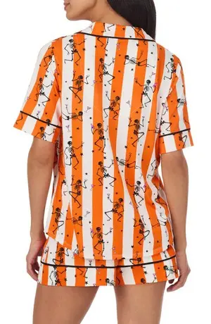 ROOM SERVICE Print Boxer Pajamas