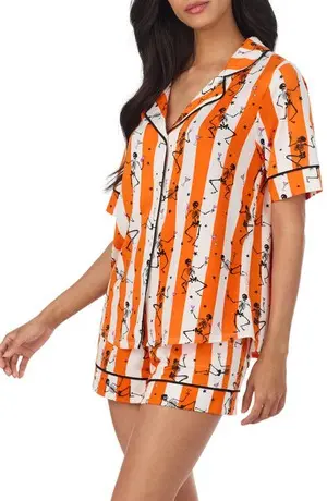 ROOM SERVICE Print Boxer Pajamas