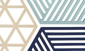 ZONE DENMARK Set Of 3 Silicone Trivets - Midnight/birch/fog Blue