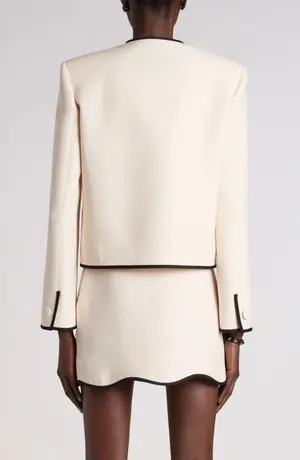 Valentino Garavani Crepe Couture Wool & Silk Jacket