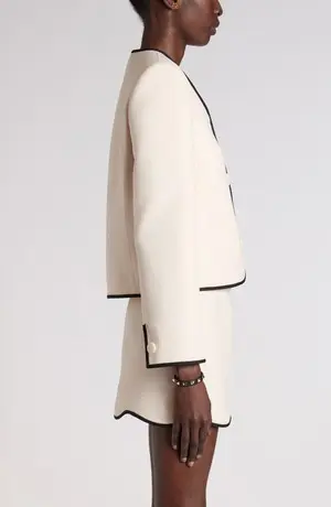 Valentino Garavani Crepe Couture Wool & Silk Jacket