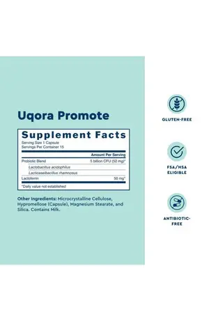 UQORA Promote Support Vaginal Health Probiotic For With Lactoferrin