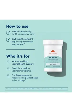 UQORA Promote Support Vaginal Health Probiotic For With Lactoferrin