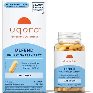 UQORA Defend Urinary Tract Health Supplement Support Bladder Health & Cleanse Biofilm With D Mannose, Green Tea Extract - None