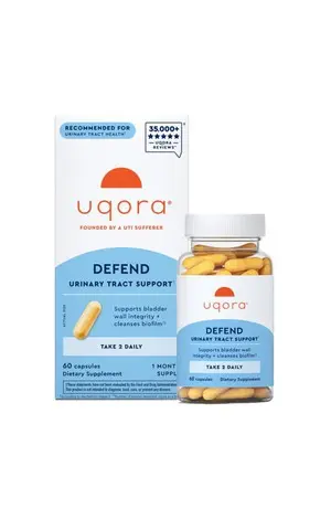 UQORA Defend Urinary Tract Health Supplement Support Bladder Health & Cleanse Biofilm With D Mannose, Green Tea Extract - None