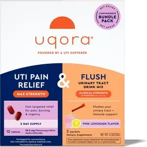 UQORA Uti Pain Relief And Urinary Tract Supplement Drink Mix Bundle - None