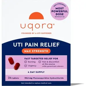 UQORA Uti Pain Relief Tablets With Phenazopyridine Hcl - None