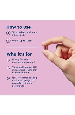 UQORA Uti Pain Relief Tablets With Phenazopyridine Hcl