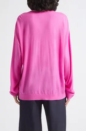 LESET James Oversized Merino Wool Sweater - Azalea