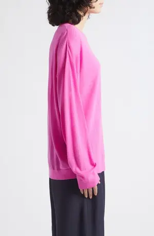 LESET James Oversized Merino Wool Sweater - Azalea