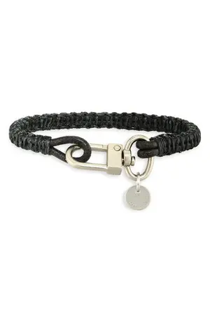 Caputo & Co Zig Zag Macramé Bracelet - Charcoal