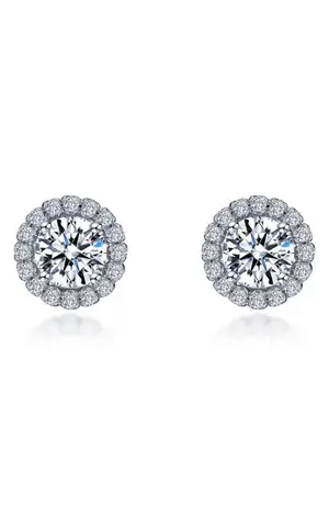 Lafonn Simulated Diamond Halo Stud Earrings