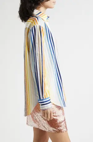 TOCCIN Brennan Stripe Boyfriend Shirt