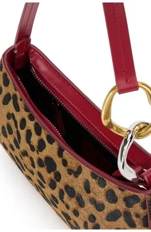 Staud Ollie Genuine Calf Hair Shoulder Bag - Cheetah