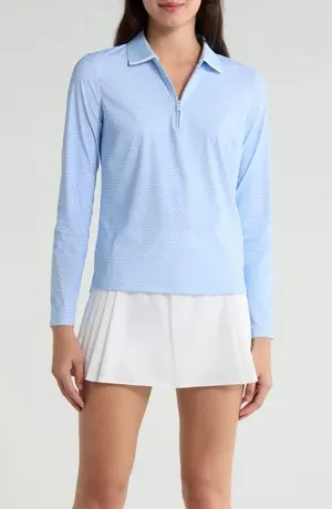 G/fore Geo 2 Silky Tech Long Sleeve Polo