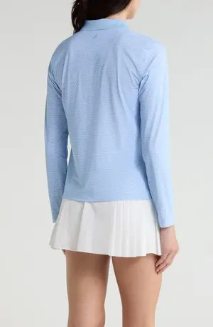 G/fore Geo 2 Silky Tech Long Sleeve Polo