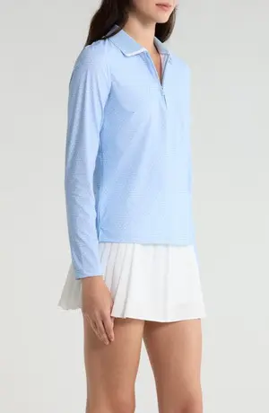 G/fore Geo 2 Silky Tech Long Sleeve Polo