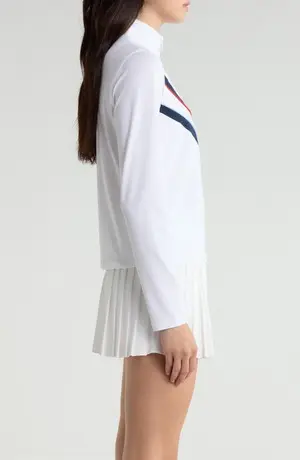 G/fore Chevron Long Sleeve Performance Polo