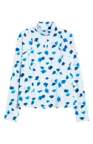 G/fore Floral Silky Tech Quarter Zip Pullover