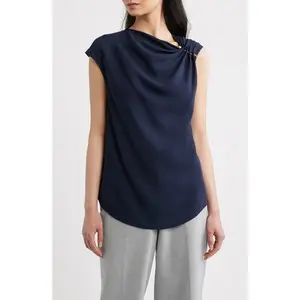 BOSS Bannea Pin Detail Crepe Top
