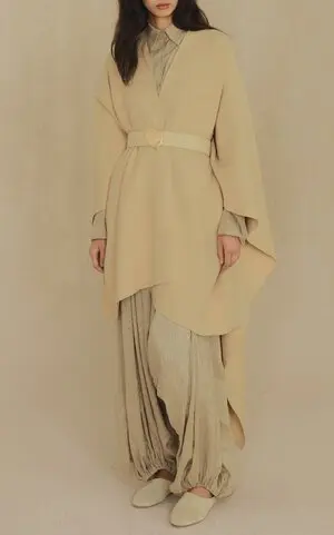 CORTANA Silence Cashmere-linen Poncho