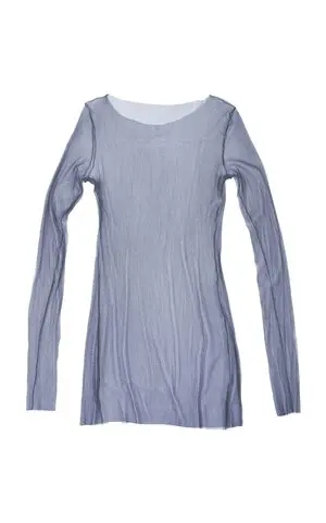 CORTANA T Tulle Silk Top - Navy