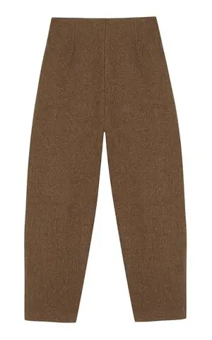 CORTANA Undo Wool-cotton Straight Leg Pants