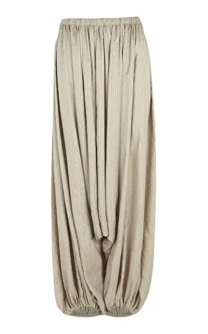 CORTANA Sentido Silk Wide Leg Pants - Brown