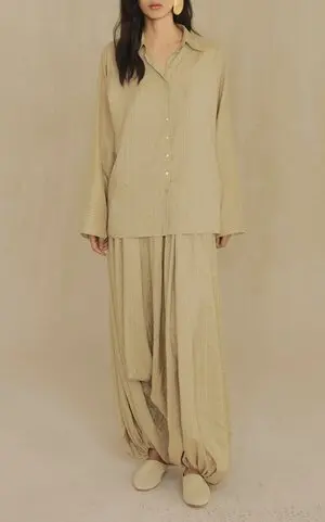 CORTANA Sentido Silk Wide Leg Pants