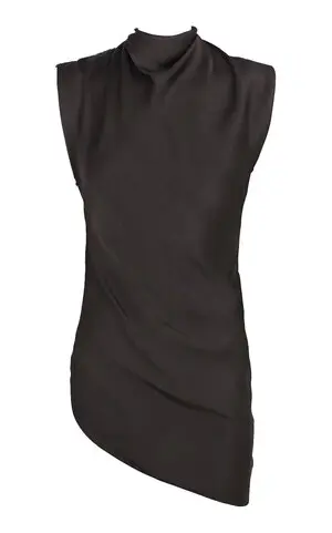 CORTANA Ocaso Satin Top - Brown
