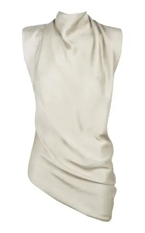 CORTANA Ocaso Satin Top - Off-white