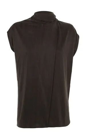 CORTANA Espera Cotton-blend Top - Brown