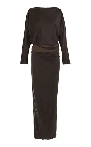 CORTANA Espera Cotton-blend Maxi Dress - Brown