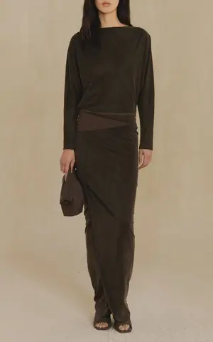 CORTANA Espera Cotton-blend Maxi Dress